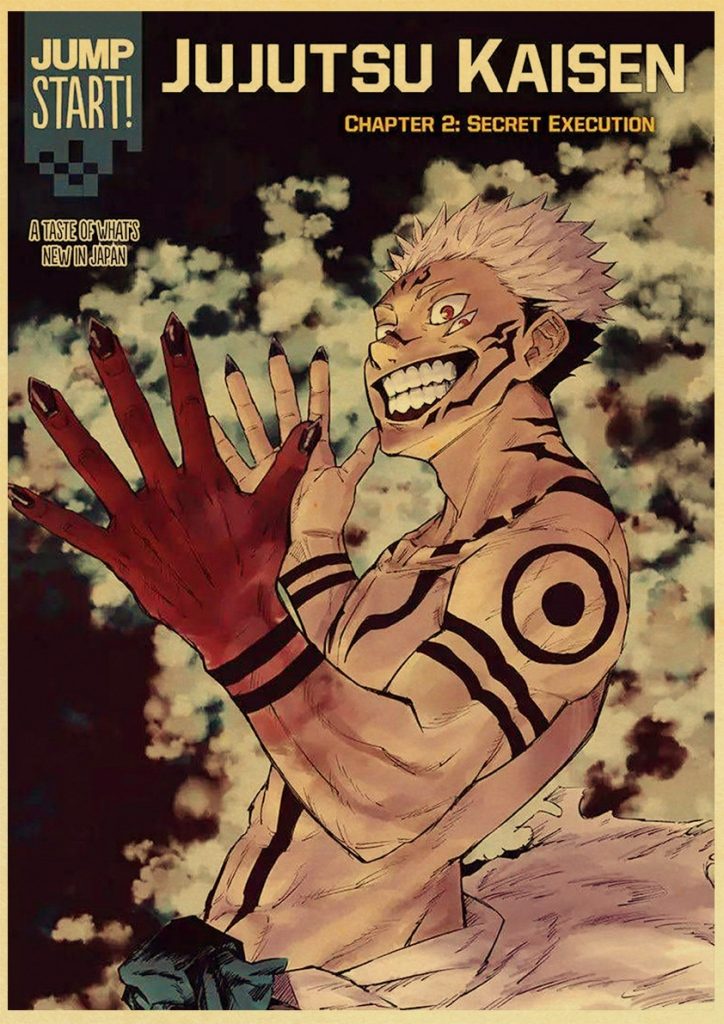 Anime Jujutsu Kaisen Sukuna High Quality Kraft Poster