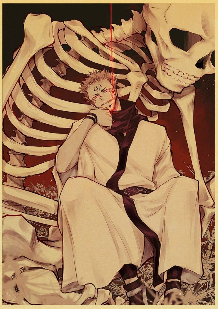 Cool Sukuna Jujutsu Kaisen Kraft Poster