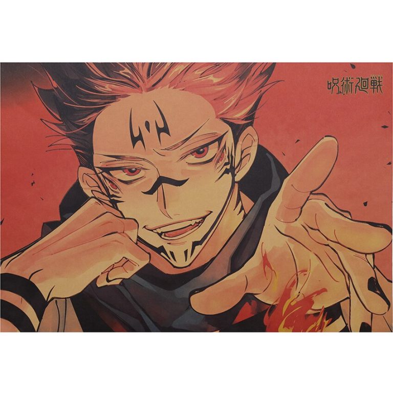 Sukuna Jujutsu Kaisen Kraft Paper Posters