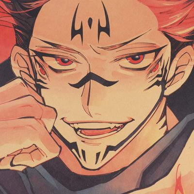 Sukuna Jujutsu Kaisen Kraft Paper Posters